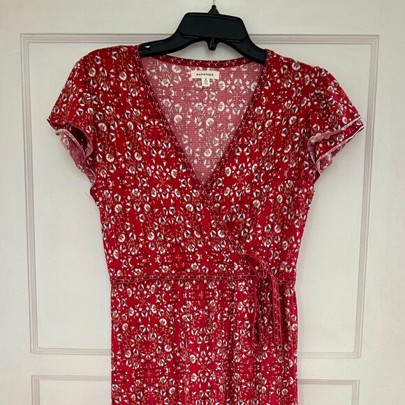 Max Studio | Dresses | Max Studio Floral Maxi Wrap Dress L Size 2 ...